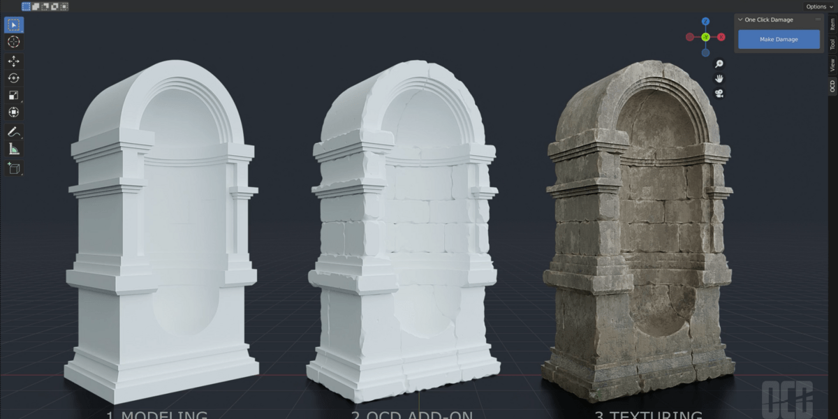 دانلود Ocd (One Click Damage) برای بلندر - CGwork